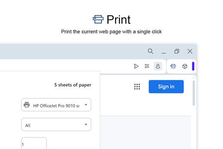 Print extension - Opera add-ons