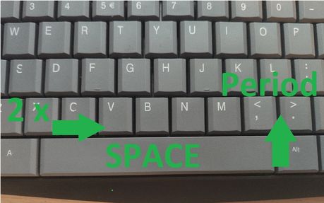 Period Formed By Double Space extension - Opera add-ons