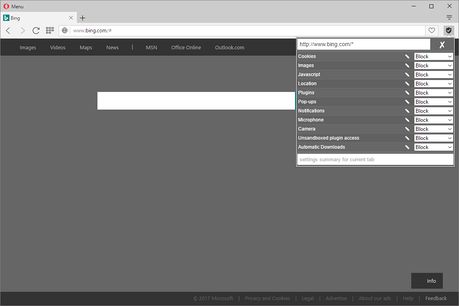 Policy Control extension - Opera add-ons