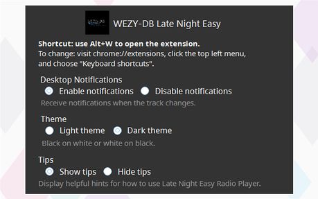 WEZY-DB Late Night Easy extension - Opera add-ons