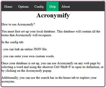 Acronymify extension - Opera add-ons