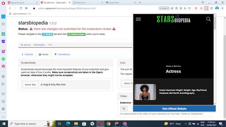 Extensão starsbiopedia - Complementos do Opera