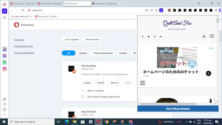 Extensão Quill And Fox - Complementos do Opera