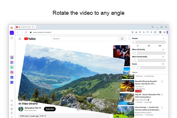 Rotate that Video Player extension - Opera add-ons