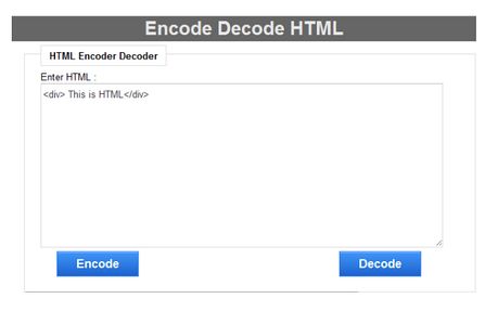 Encode Decode HTML extension - Opera add-ons