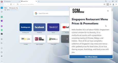 Extensión SGMenu - Complementos de Opera