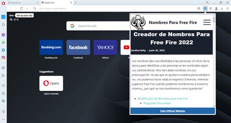 Free Fire Name Generator extension - Opera add-ons