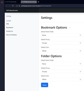 Extensión AllTheBookmarks - Complementos de Opera