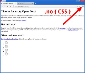 .no { CSS } extension - Opera add-ons