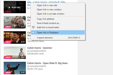 拡張機能「 Potplayer Youtube Shortcut」 - Opera アドオン