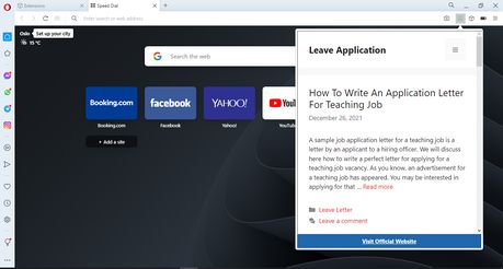 Application Writer Expert extension - Opera add-ons