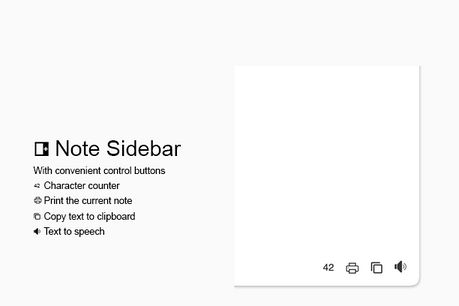 Note Sidebar extension - Opera add-ons