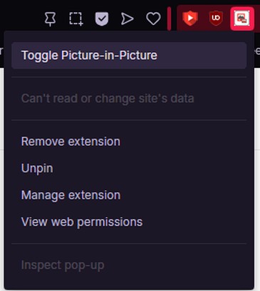 Enable PiP Mode extension - Opera add-ons