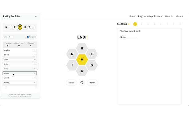 Rozszerzenie Spell Bee Solver - Dodatki Opery