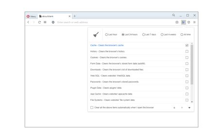 Cache Cleaner extension - Opera add-ons