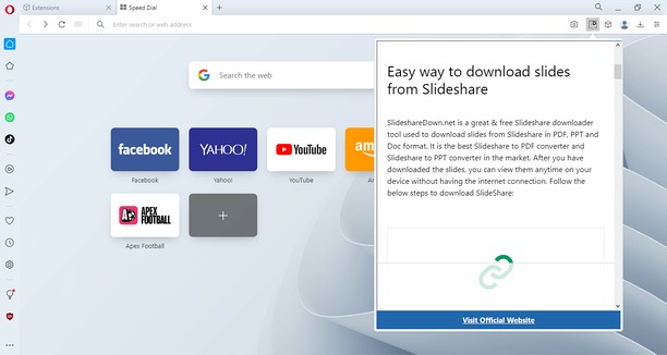 Extensión SlidesShare Download Guide - Complementos de Opera