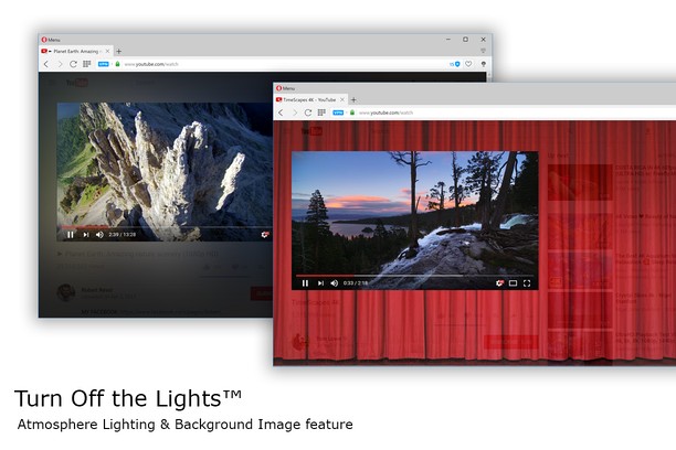 Turn Off the Lights extension - Opera add-ons