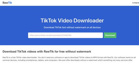 RawTik extension - Opera add-ons