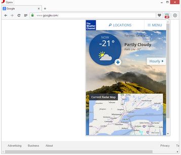 Weather Forecast extension - Opera add-ons