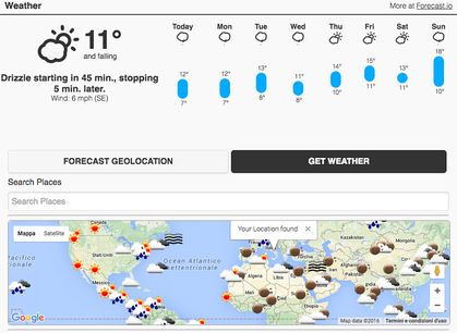 Weather Week extension - Opera add-ons