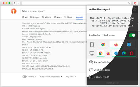 Random User-Agent extension - Opera add-ons