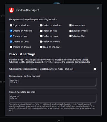 Random User-Agent extension - Opera add-ons