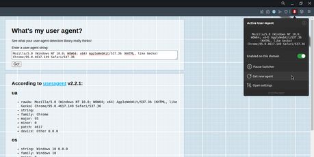Random User-Agent extension - Opera add-ons