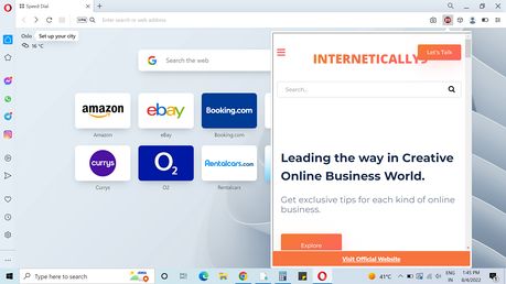 Extensão Internetically9 - Complementos do Opera