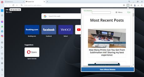 Extensão Techrayss - Complementos do Opera