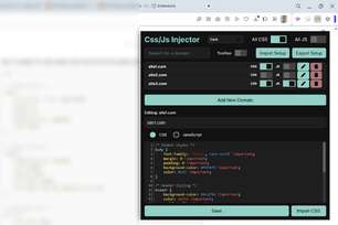 CSS & JS Injector ekstenzija - Opera dodaci