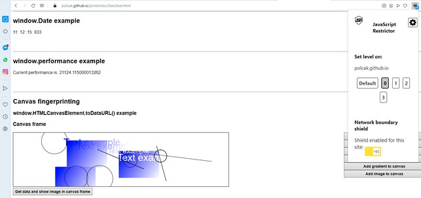 JavaScript Restrictor extension - Opera add-ons
