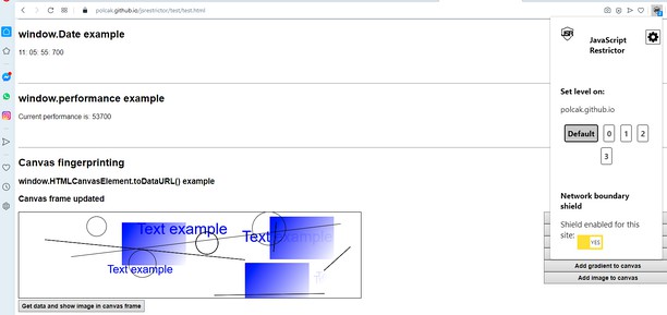 JavaScript Restrictor extension - Opera add-ons