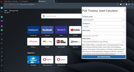 Extensão poetimelessjewelcalculator - Complementos do Opera
