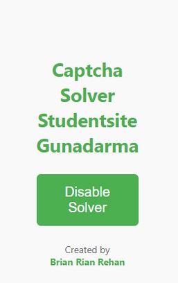 Captcha Solver Studentsite Gunadarma extension - Opera add-ons