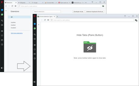 Hide Tabs (Panic Button) extension - Opera add-ons