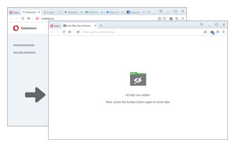 Hide Tabs (Panic Button) extension - Opera add-ons