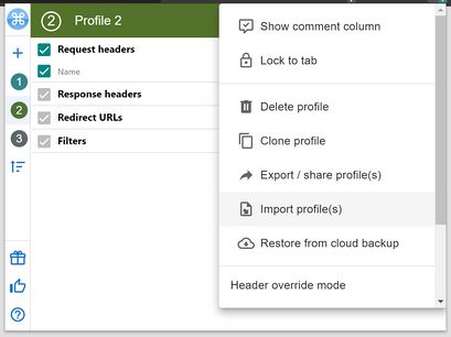 Extensión ModHeader - Complementos de Opera