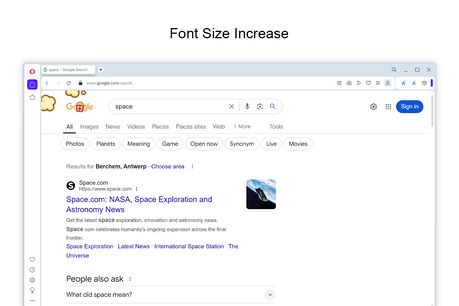 Font Size Increase extension - Opera add-ons