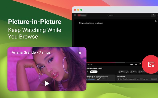 Picture-in-Picture - Floating Video Player extension - Opera add-ons