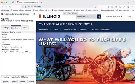 Headings, Landmarks and Links extension - Opera add-ons