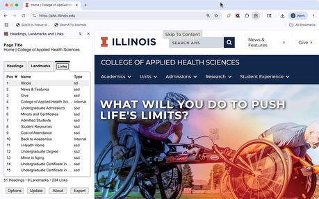 Headings, Landmarks and Links extension - Opera add-ons