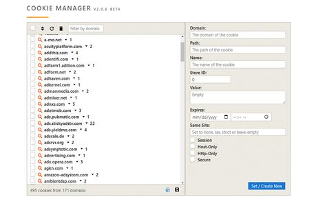 Ekstensi Cookie Editor Pro - Add-on Opera