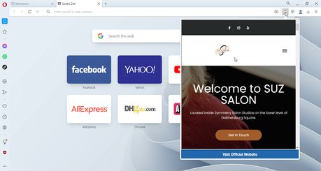 Suzsalon extension - Opera add-ons