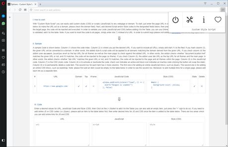 Ekstensi Custom Style Script - Add-on Opera