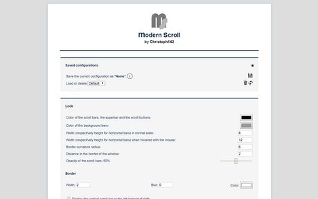 modern scroll extension - Opera add-ons