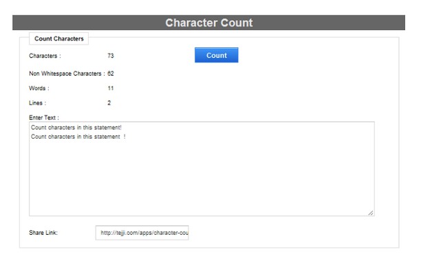 Character Count Extension Opera Add ons