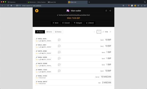 Minter Link extension - Opera add-ons