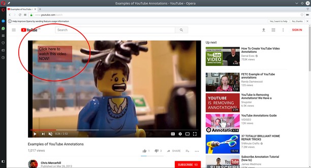 Youtube s Annotations No More Opera Add ons