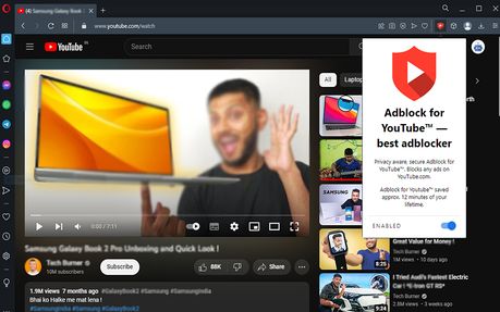 拡張機能「 Adblock For Youtube™ — Best Adblocker」 - Opera アドオン