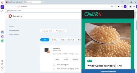 Extensión caviar price - Complementos de Opera